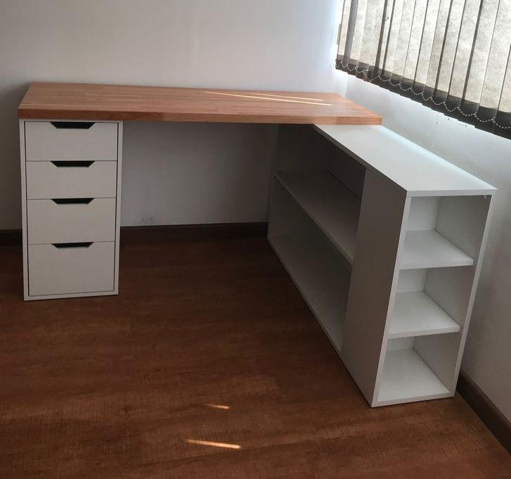 Bureau BASATIN avec retour et caisson fixe Réf. A-2024-022