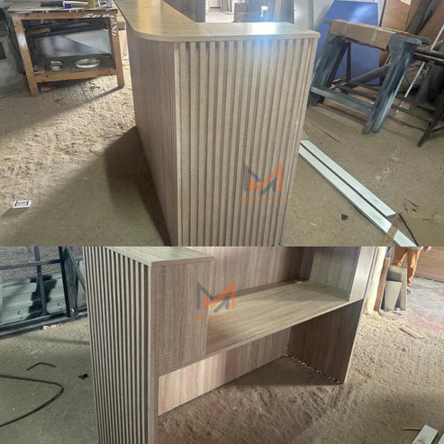 Comptoir d'accueil avec bardage Réf. A0585 – Magic Mobilier